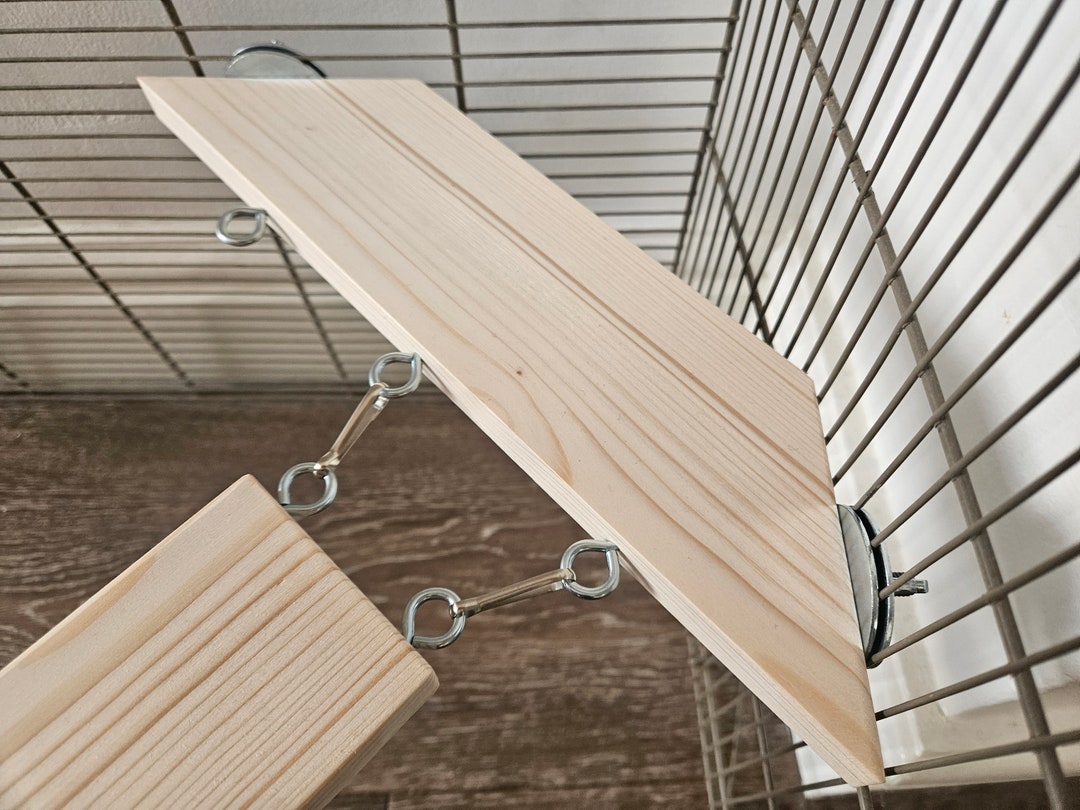 Corner Ledge & Hooks Cage Accessories, Kiln-dried, Natural Enrichment ...