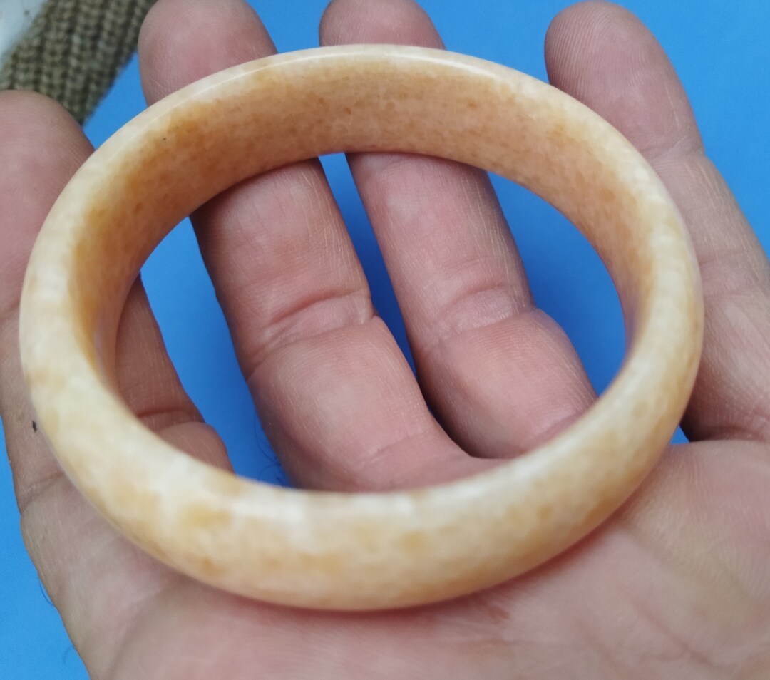 Light Orange Nephrite Jade Bangle Bracelet. - Etsy Canada