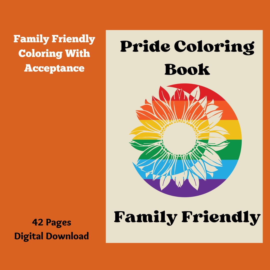 Family Friendly Pride Coloring Book Coloring With Acceptance - LGBTQ+ ...