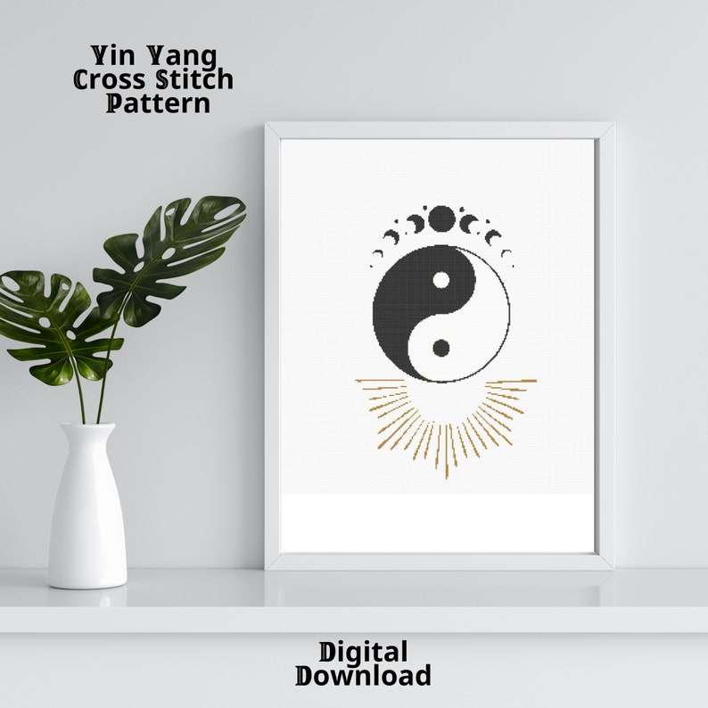 Yin Yang Cross Stitch Pattern -digital - Printable Download - Etsy