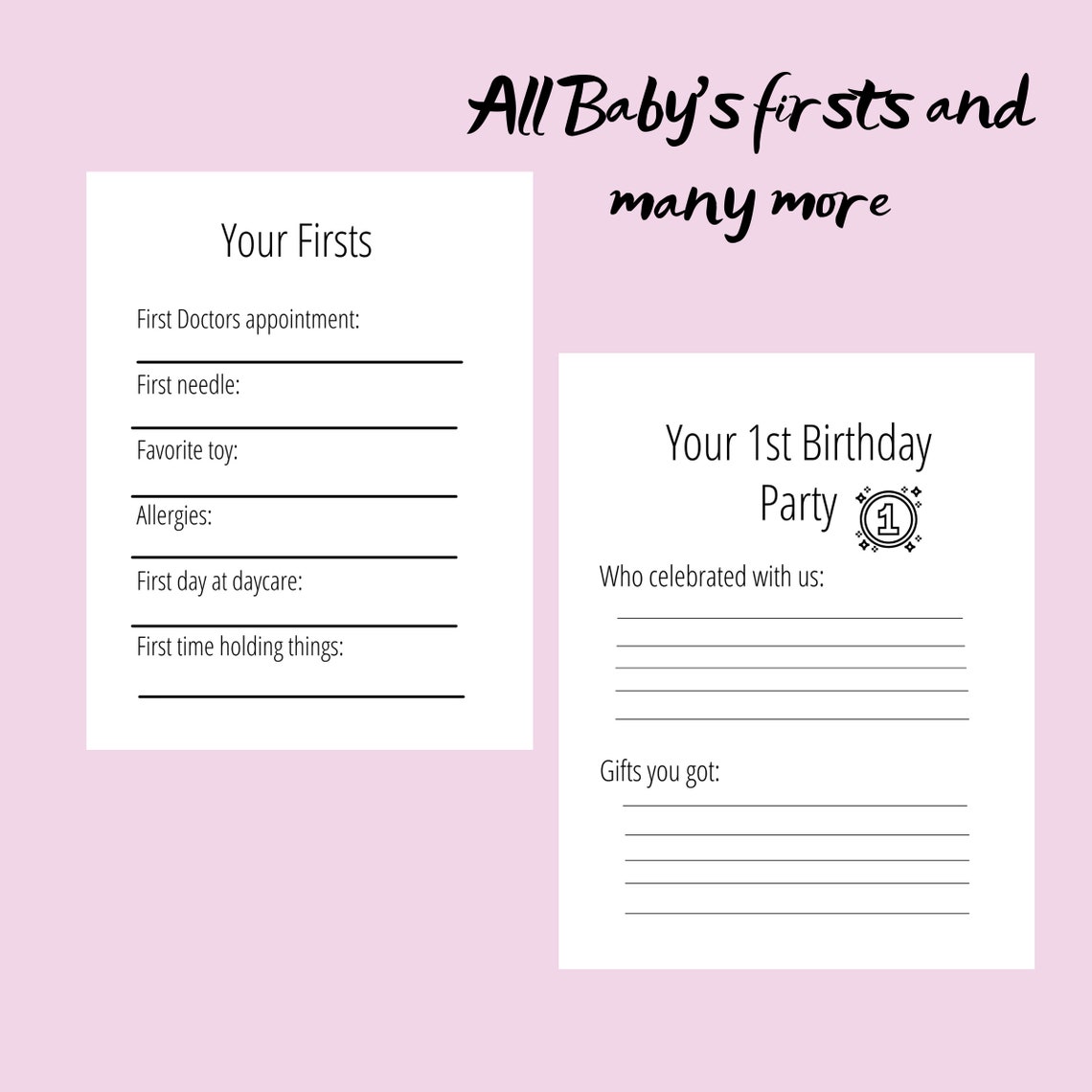 Baby's First Memory Book Printable/ Digital Download Printable Baby ...