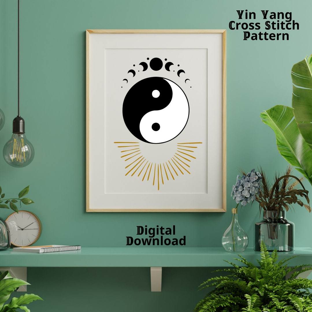 Yin Yang Cross Stitch Pattern -digital - Printable Download - Etsy