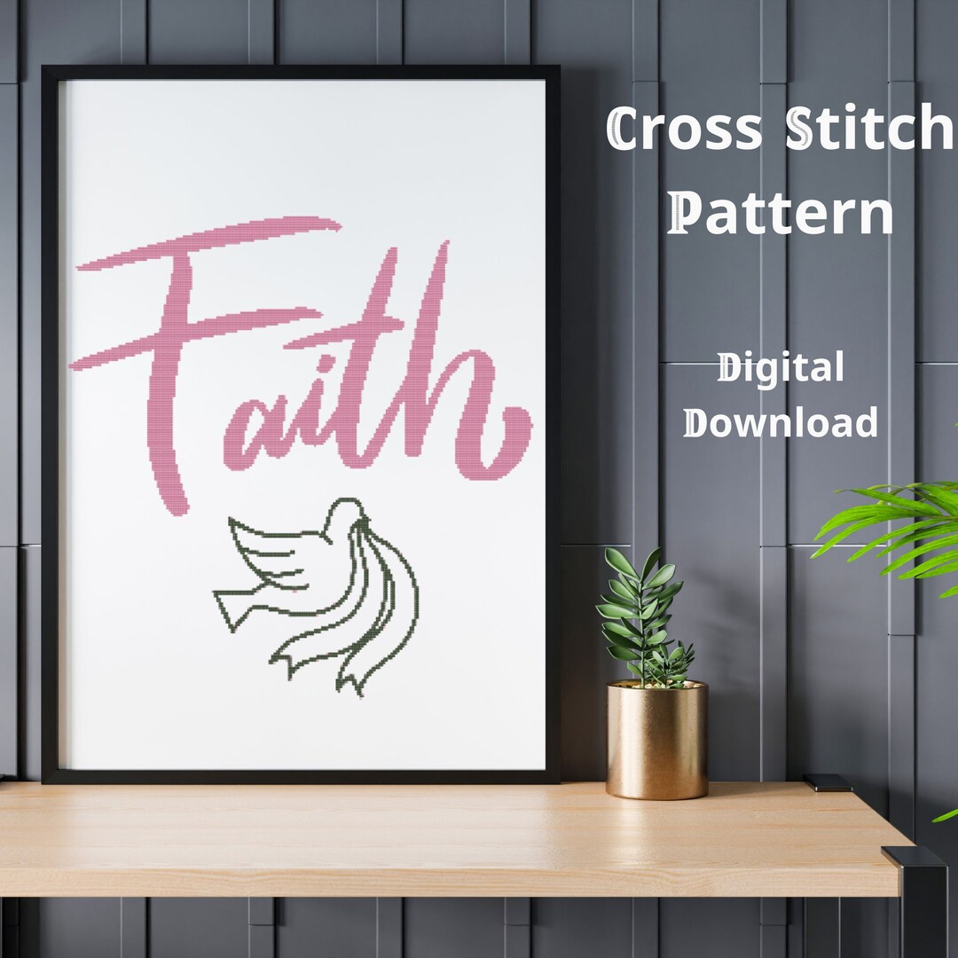 Faith Cross Stitch Pattern -digital - Printable Download - Etsy