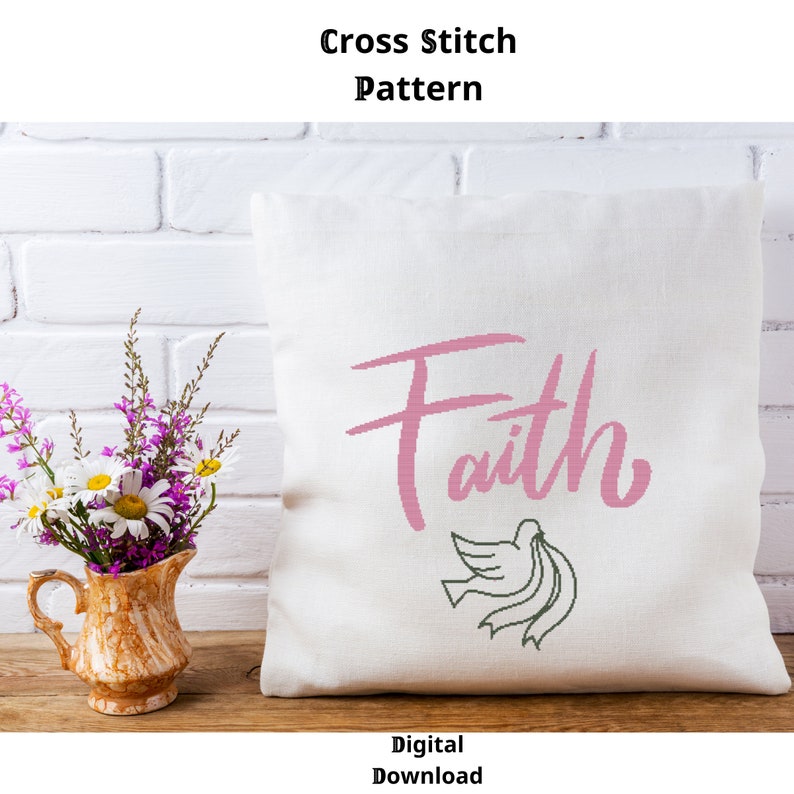 Faith Cross Stitch Pattern -digital - Printable Download - Etsy