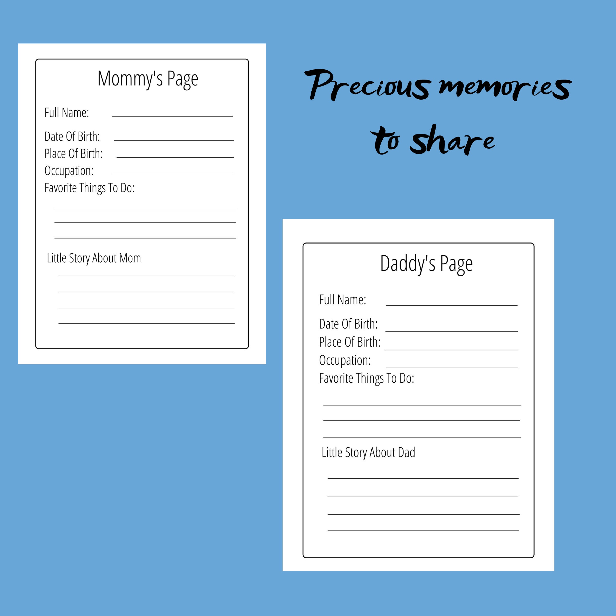 Baby's First Memory Book Printable/ Digital Download Printable Baby ...