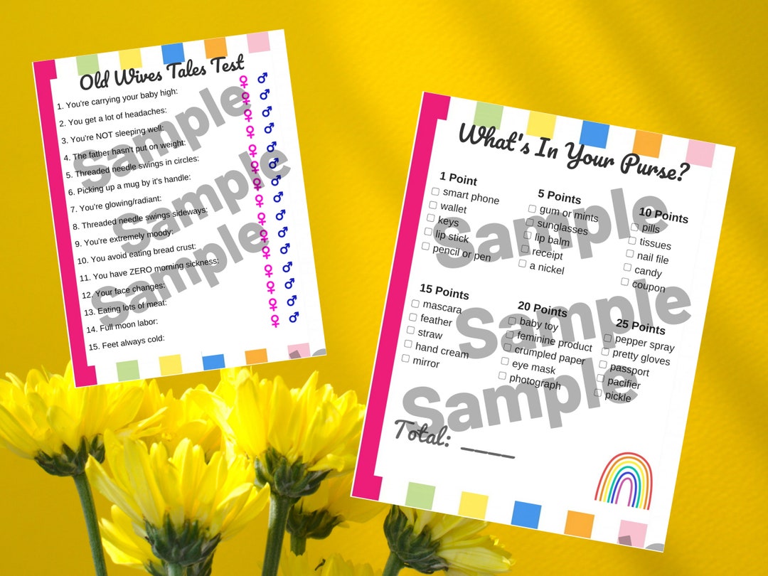 14 Printable Baby Shower Games - Etsy