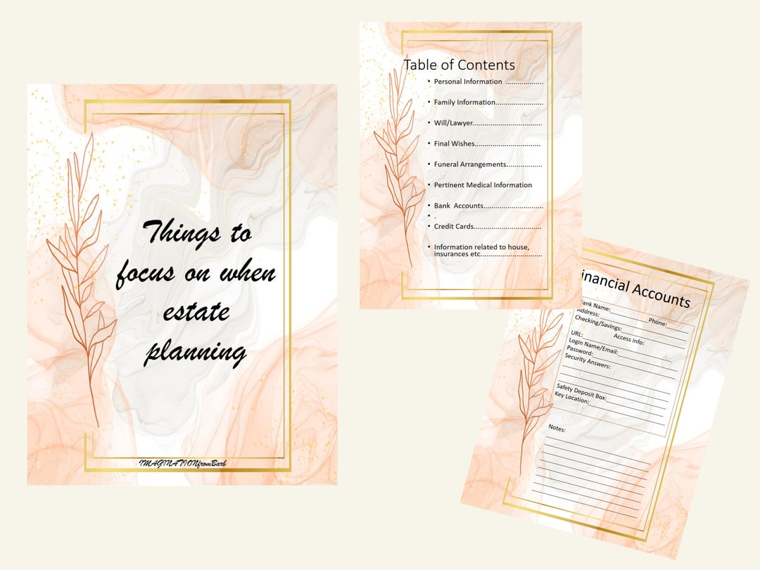 Printable Estate Planner - Etsy