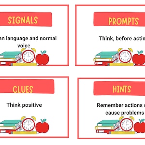 Behavior Reminder Flash Cards - Prompt Your Child to Stay on Task and ...