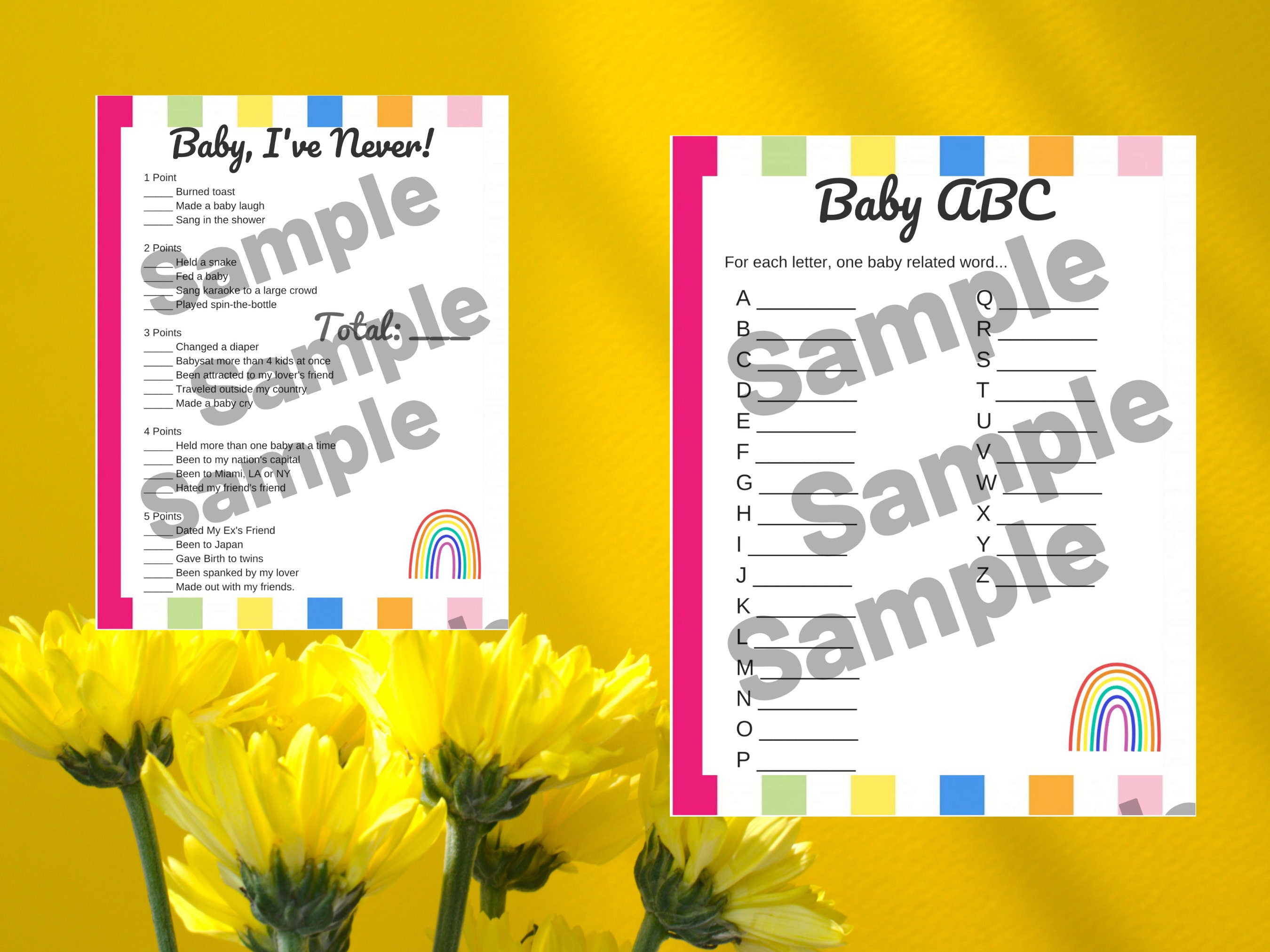 14 Printable Baby Shower Games - Etsy