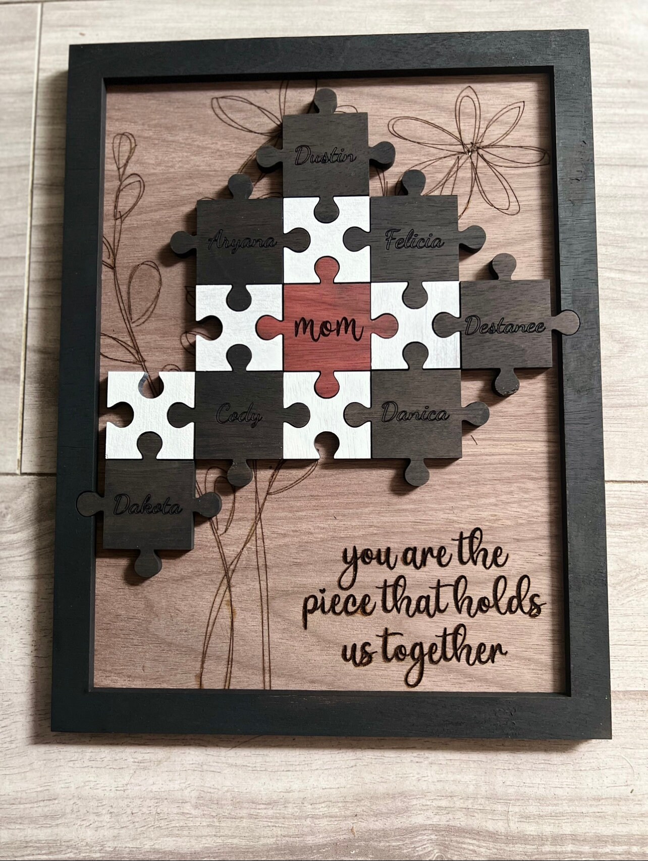 Mom Child Puzzle Decor - Etsy