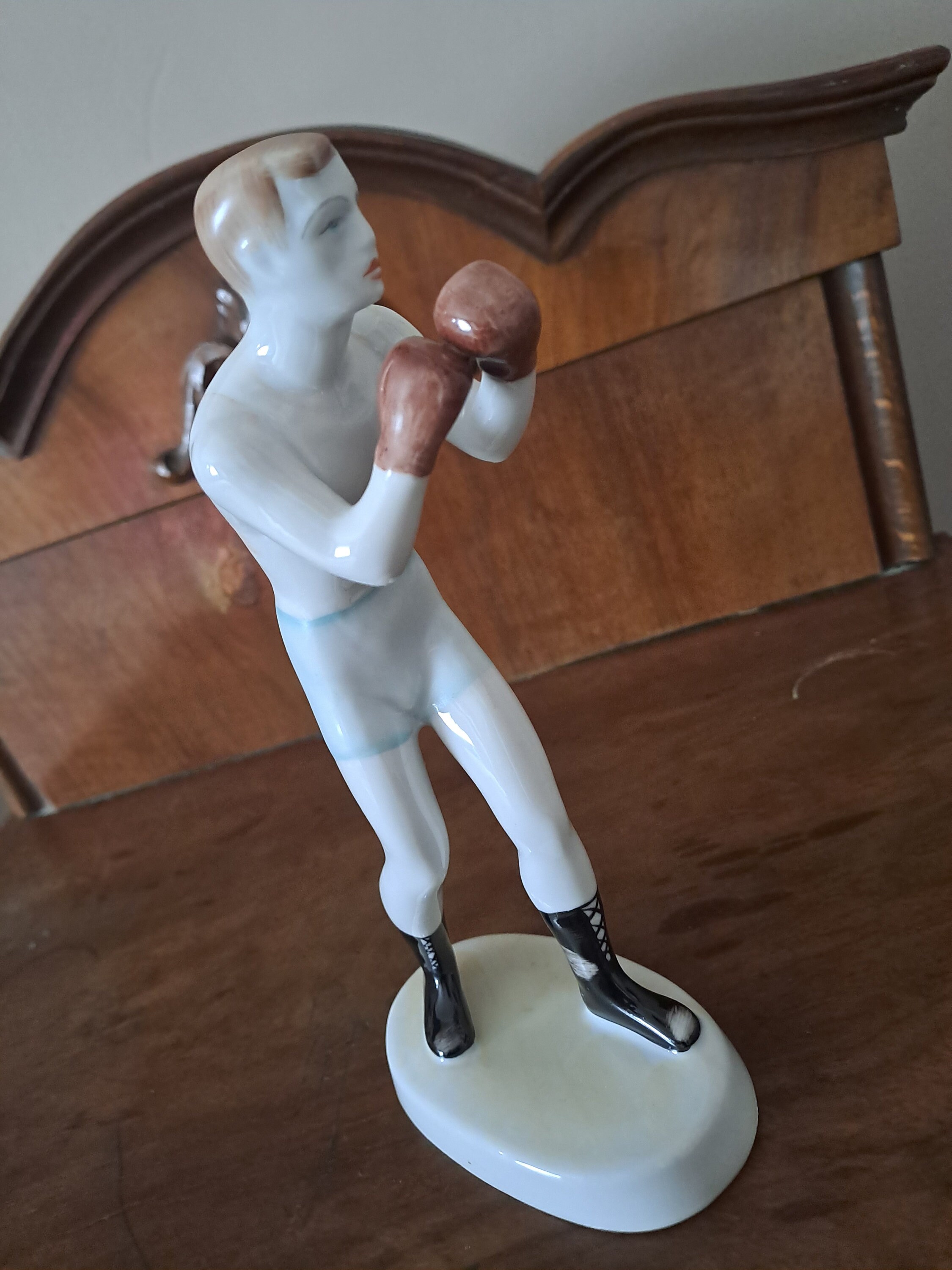 Cool Art Deco Porcelain Boxing Figure Porcelain Doll - Etsy