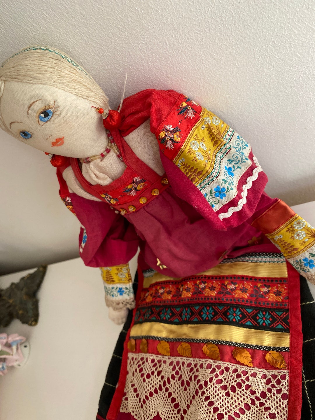 Vintage Large Cc. 48 Cm Russian Rag Doll - Etsy