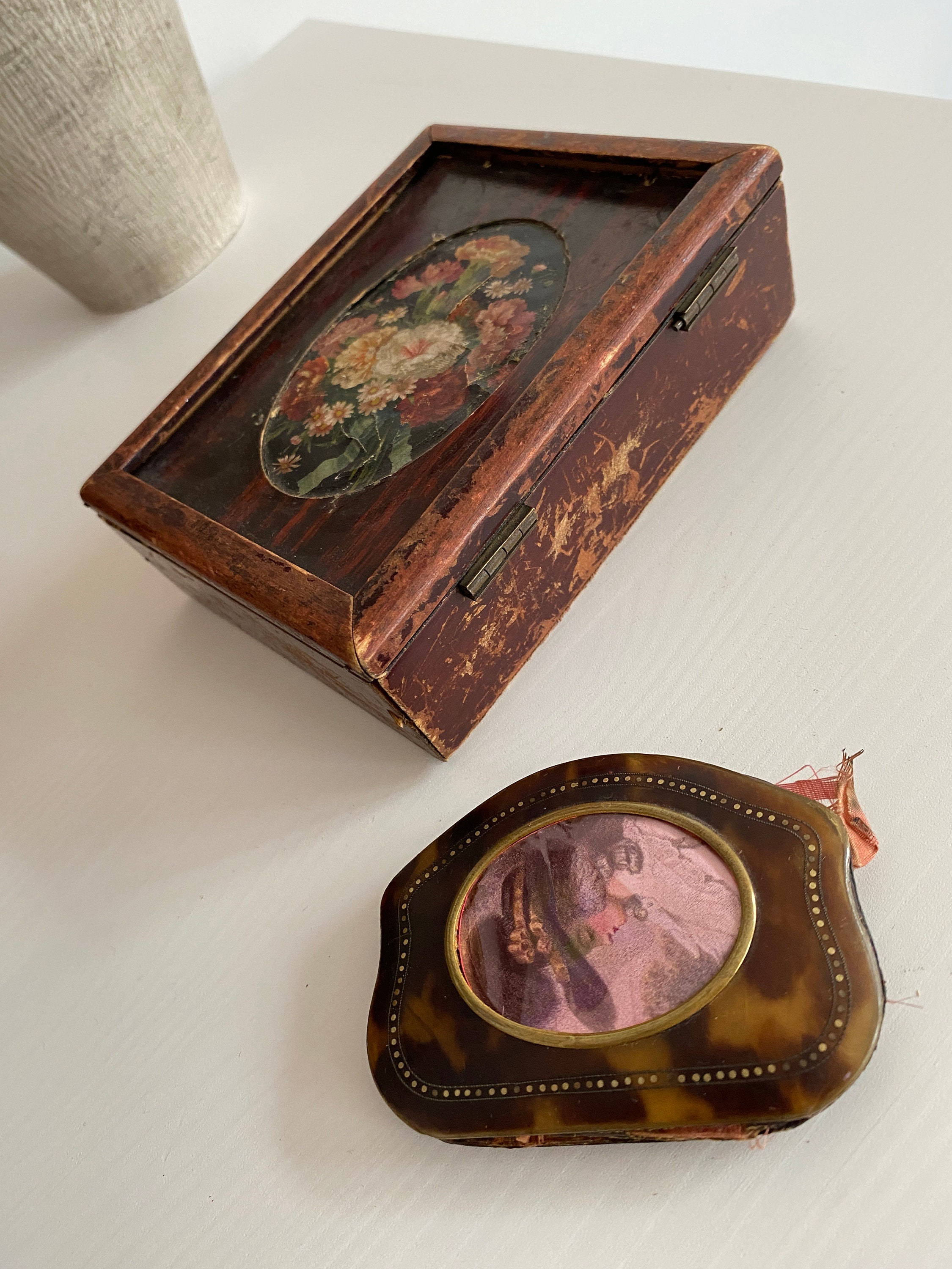 Antique Sewing Case for Restoration Antique Pin Holder Forrestoration ...