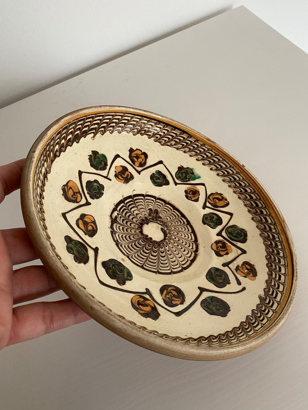 Antique Ceramic Bowl With Nice Colours Antique Kitchenware - Etsy