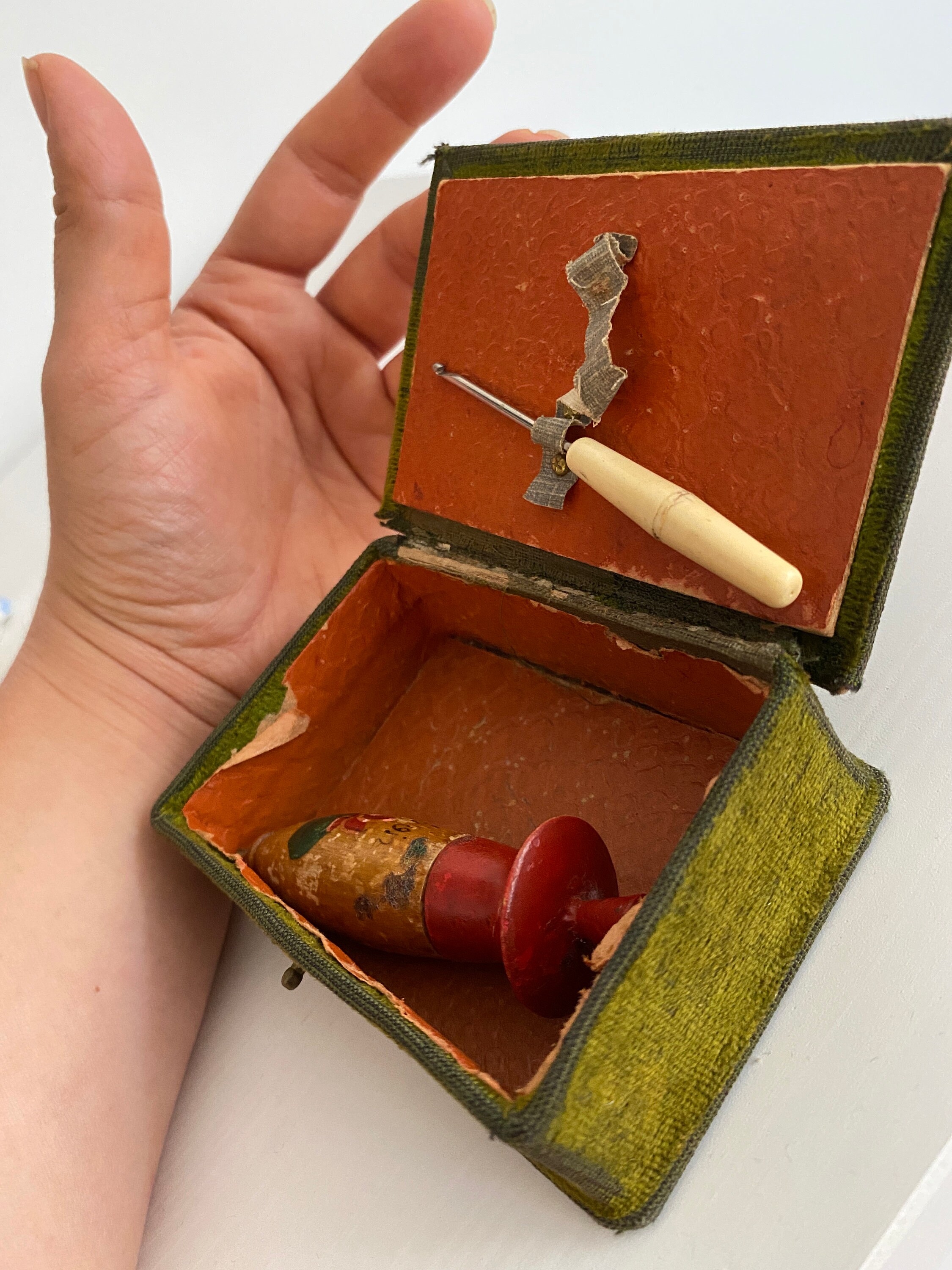 Breathtaking Colour Antique Sewing Tool Antique Pin Holder Antique Pin ...