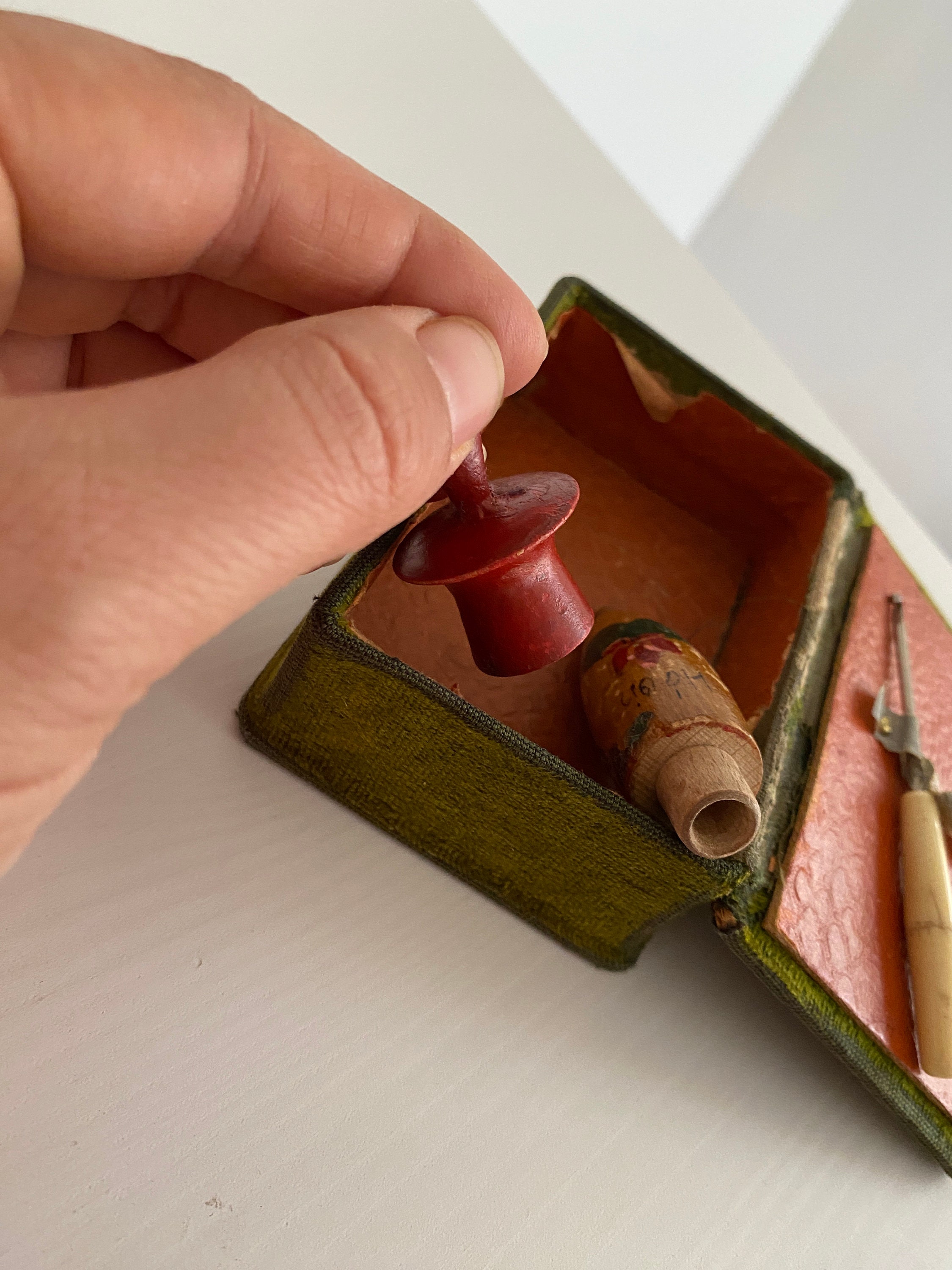 Breathtaking Colour Antique Sewing Tool Antique Pin Holder Antique Pin ...