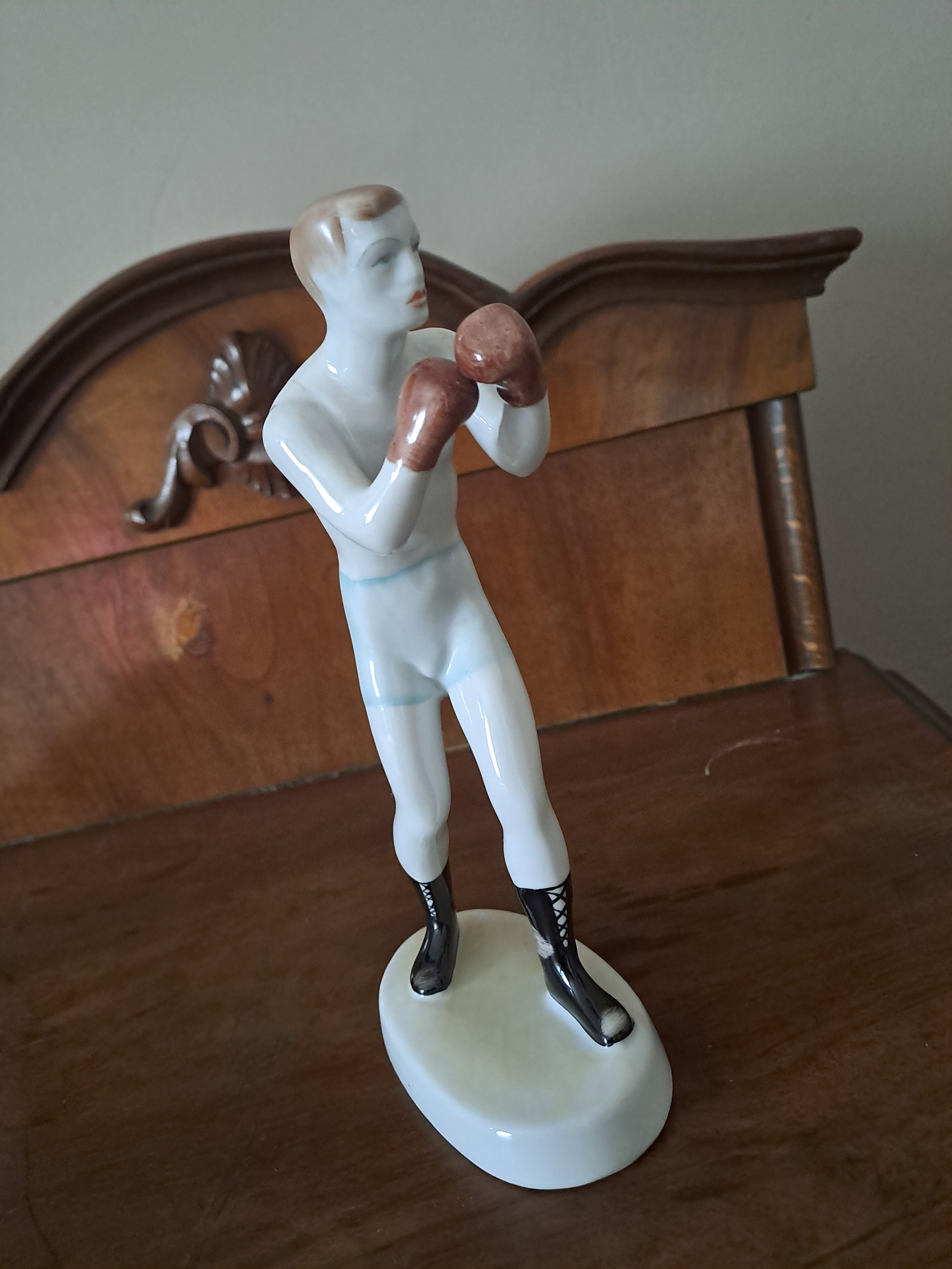 Cool Art Deco Porcelain Boxing Figure Porcelain Doll - Etsy