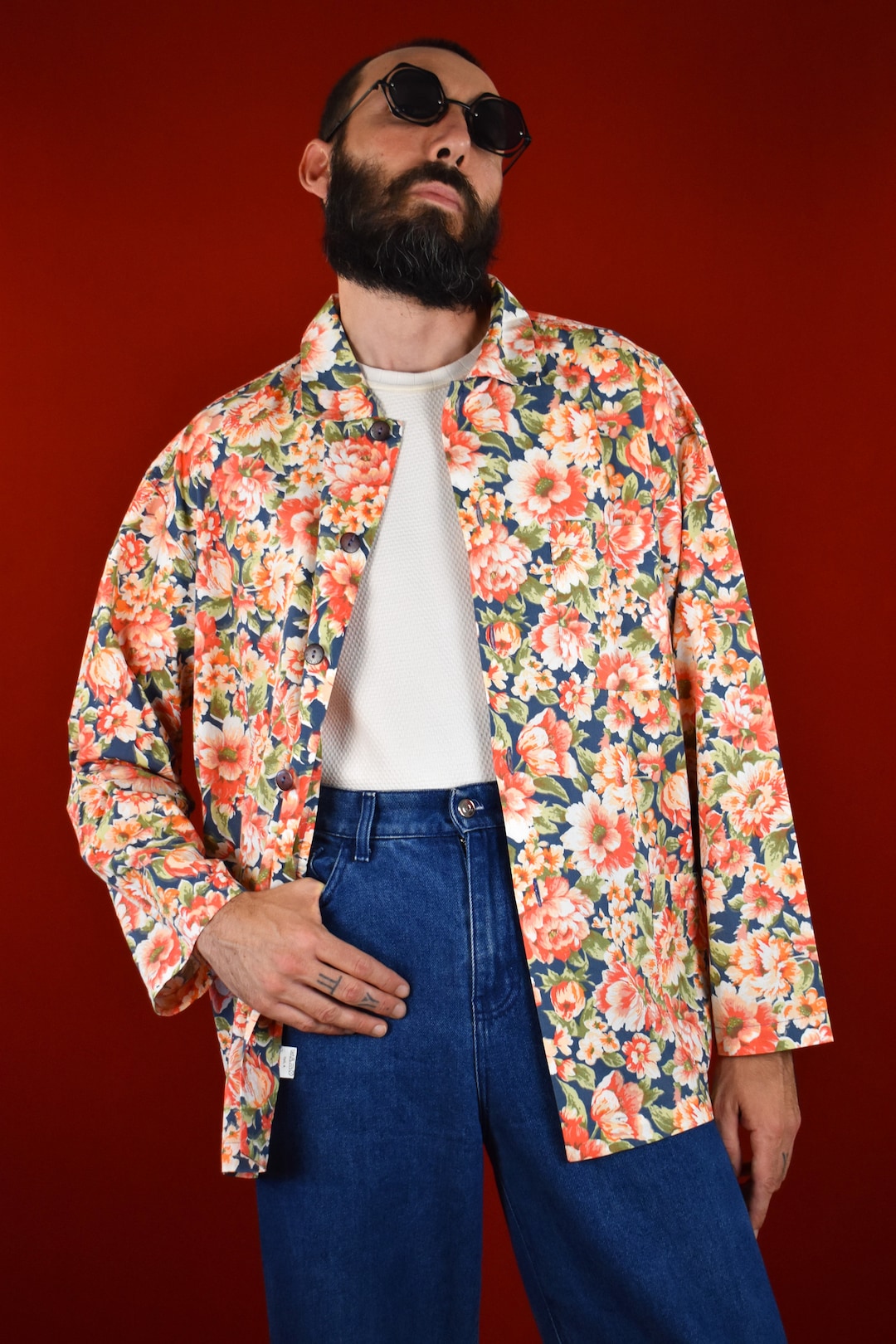 PARAH Vintage Dreamy Funky Floral Blouse | Made in Italy | Luxurious ...