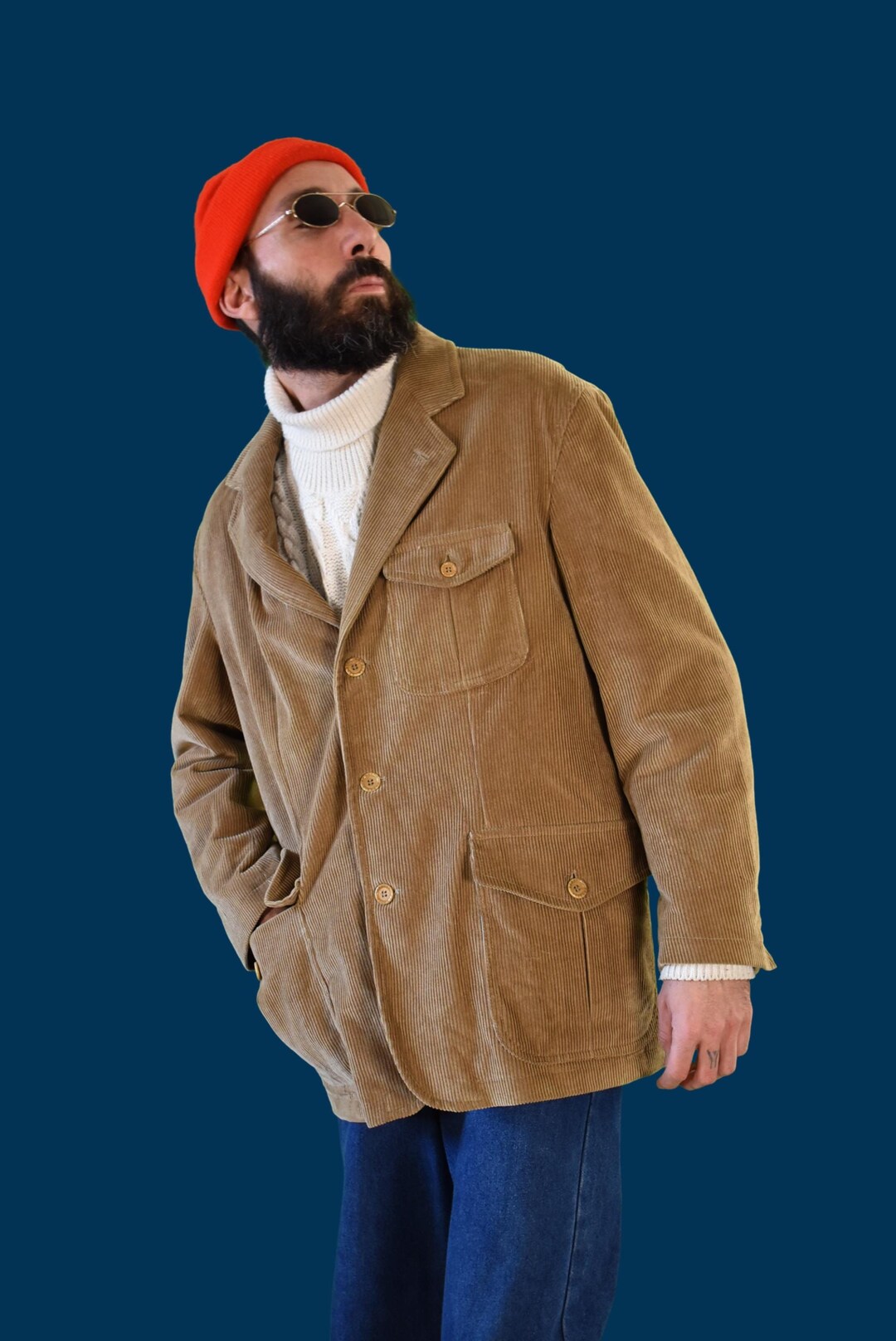 Corduroy Vintage 80s Jacket Sartorial Velvet Duca Visconti Di Modrone Hunter Style Luxurious ...