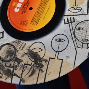 Artwork on Recycled Vintage 80s Vinyl - Engraving - Decollage Home ...