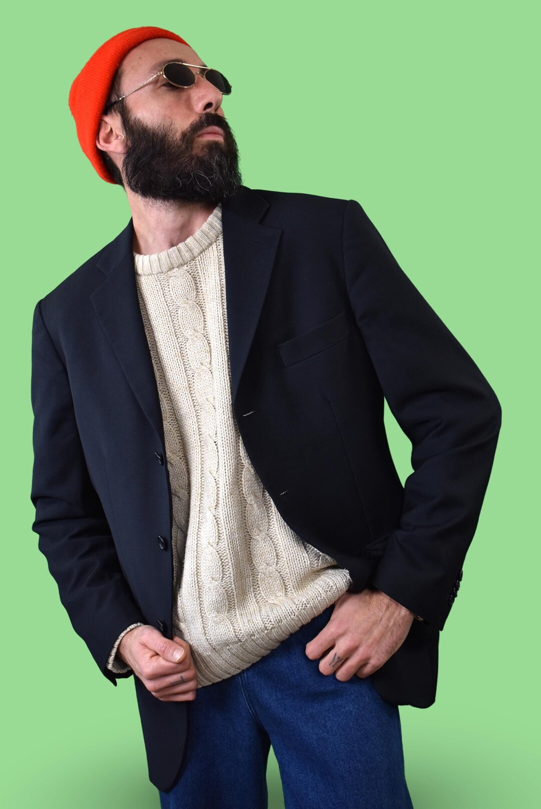Vintage Loro Piana Wool Blazer: 1980s Italian Tailored Jacket, Size M ...