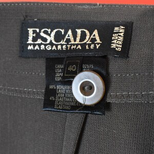 ESCADA Designer Vintage Green 80s Wool Pants Margaretha Ley Made in Germany Luxurious Women ...