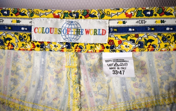 Original 80s Oldschool Colorful Floral Vintage Pants … - Gem