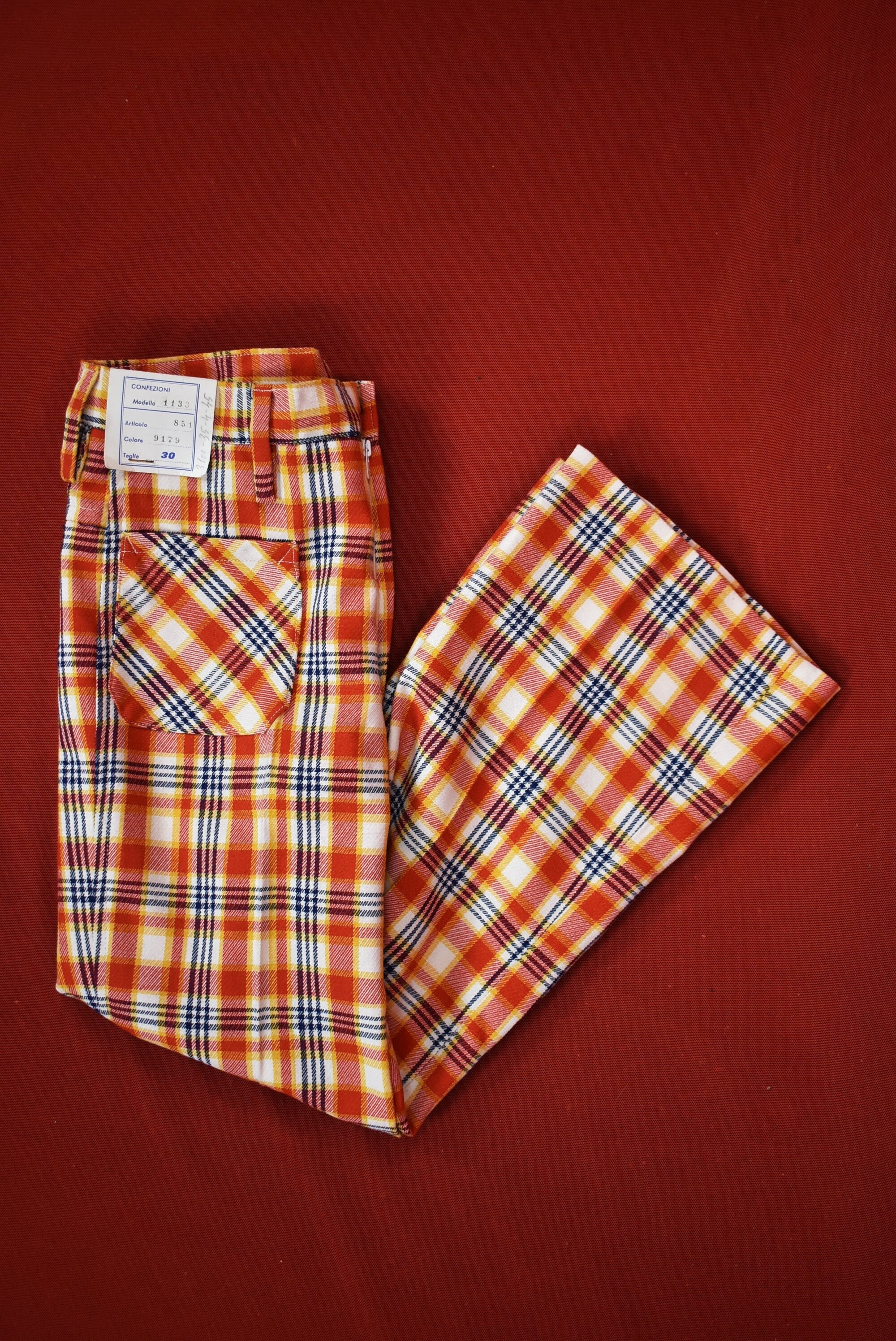 Puma orange plaid pants store