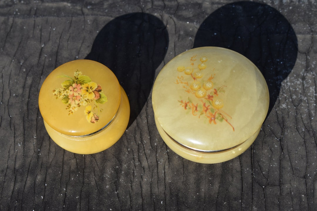 Hand-carved Alabaster Ring Box - Italian Vintage 60s Jewelry Box ...