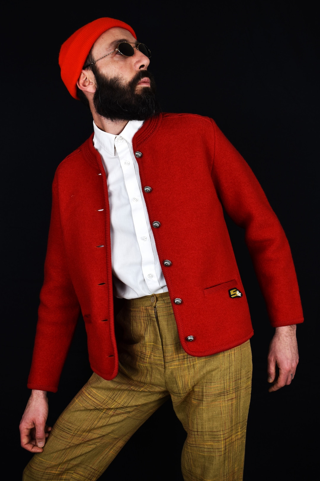 Traditional Austrian Vintage Cardigan - Stapf Tyrol Boiled New Wool ...