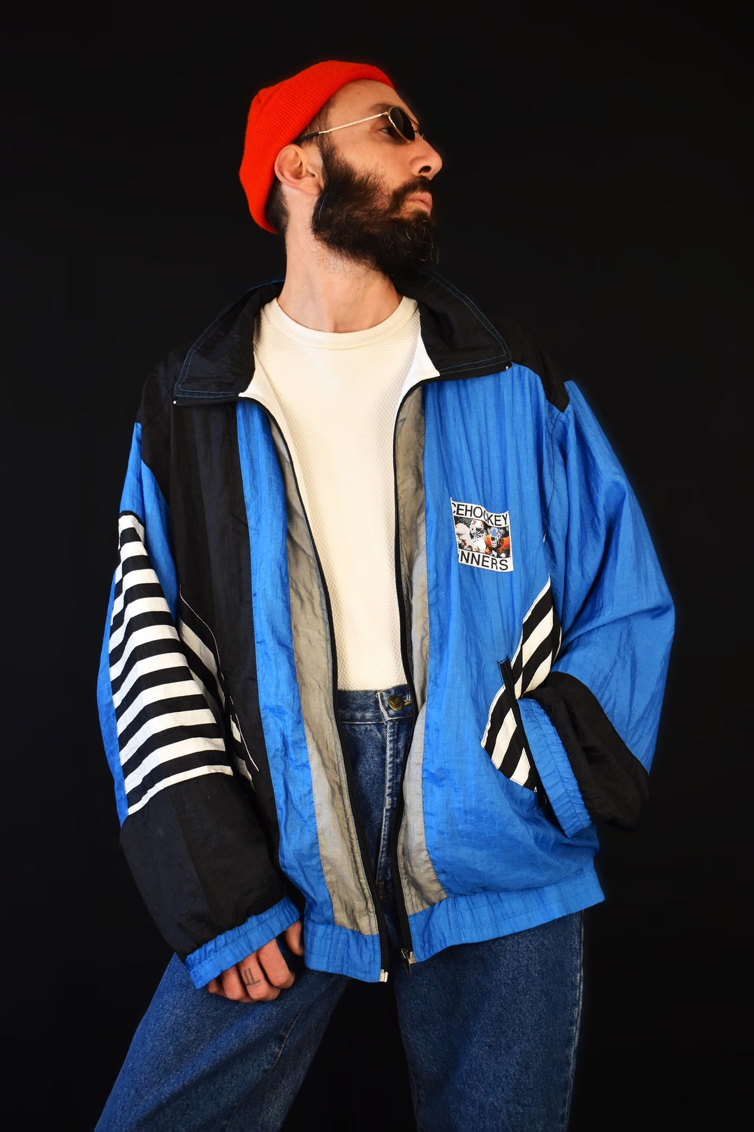 Original Vintage 90s Windjacket Oversized Lined Tracksuit Oldschool ...