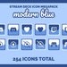 Modern Blue Stream Deck Icon MEGAPACK - 254 ICONS TOTAL for Elgato ...