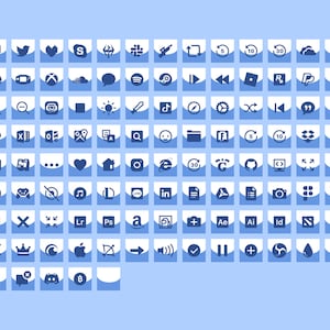 Modern Blue Stream Deck Icon MEGAPACK - 254 ICONS TOTAL for Elgato ...