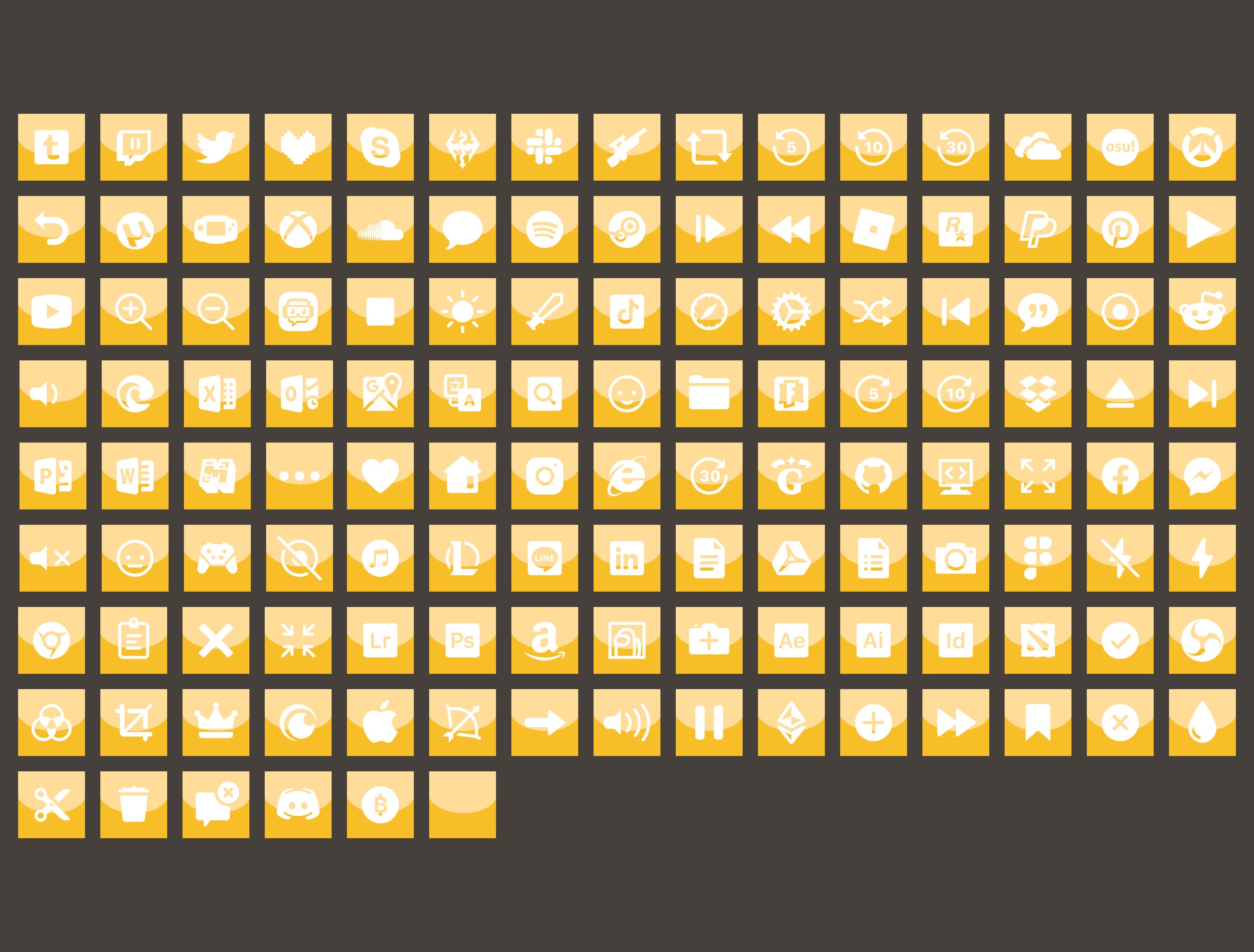 Liquid Gold Stream Deck Icon MEGAPACK - 254 ICONS TOTAL for Elgato ...