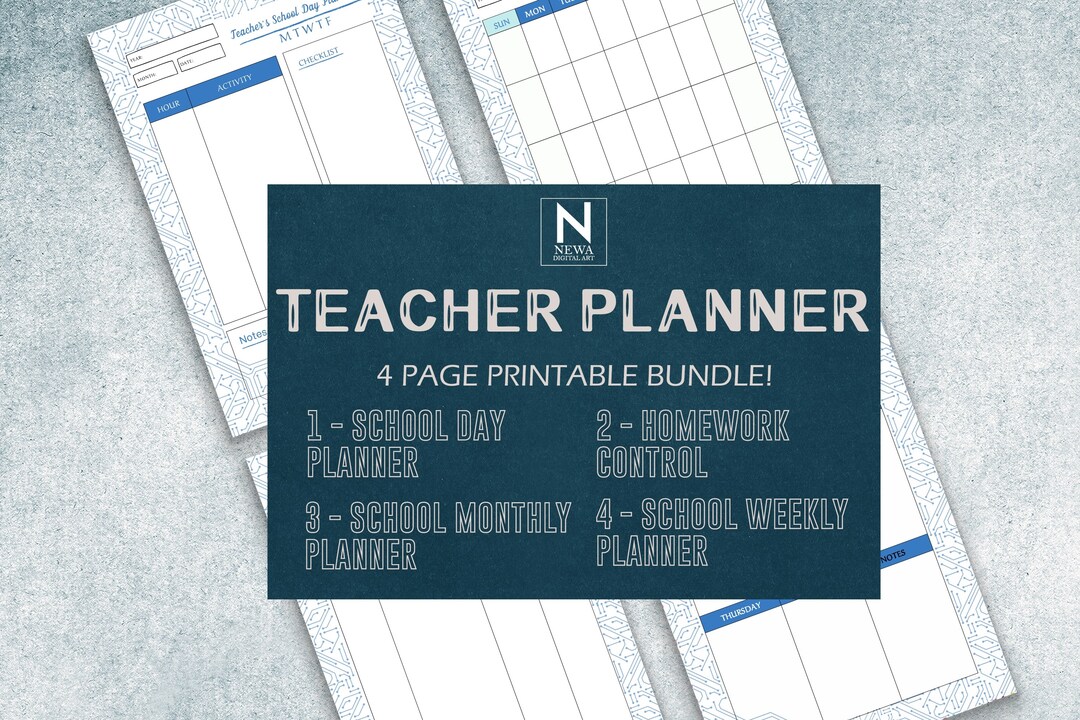 Printable Teacher School Day Planner Editable Personalised Goodnotes ...