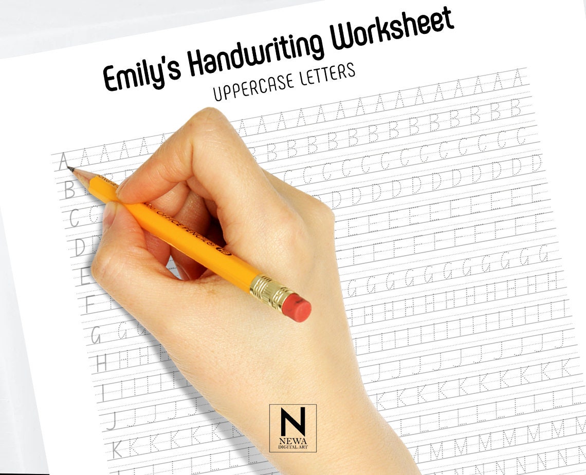Personalised Tracing Letters Handwriting Editable Worksheets Printable ...