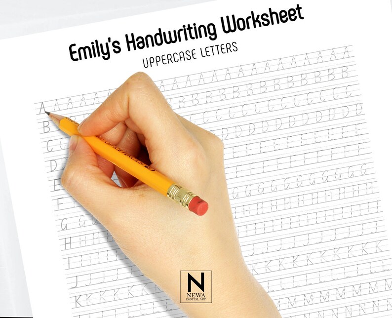 Personalised Tracing Letters Handwriting Editable Worksheets Printable ...