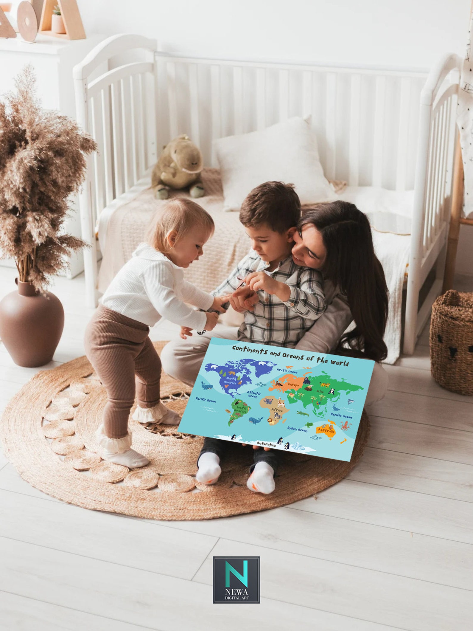 Find the Country & Ocean Game World Map Puzzle Personalised World Map ...