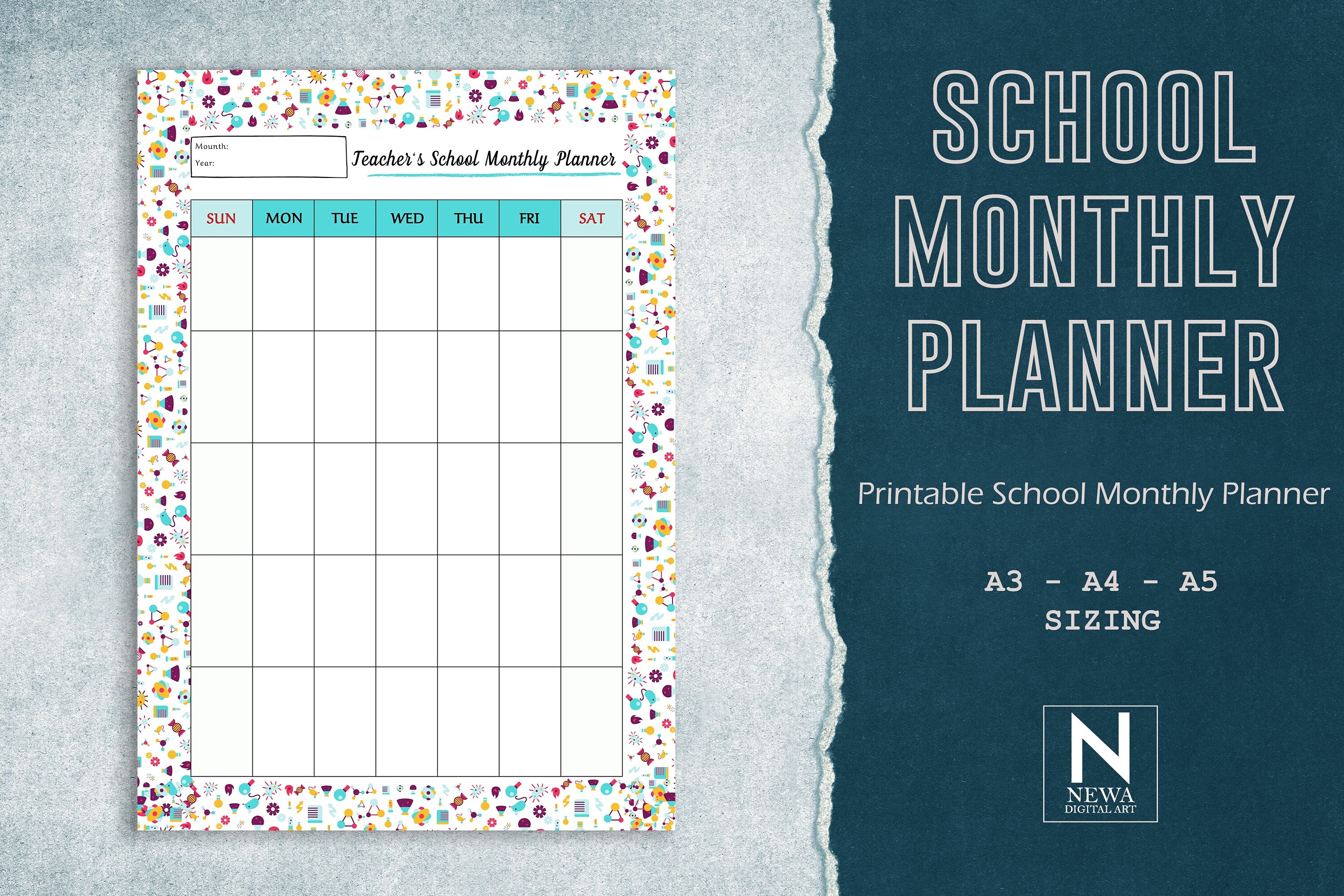 Printable Teacher School Day Planner Personalised Editable Goodnotes ...