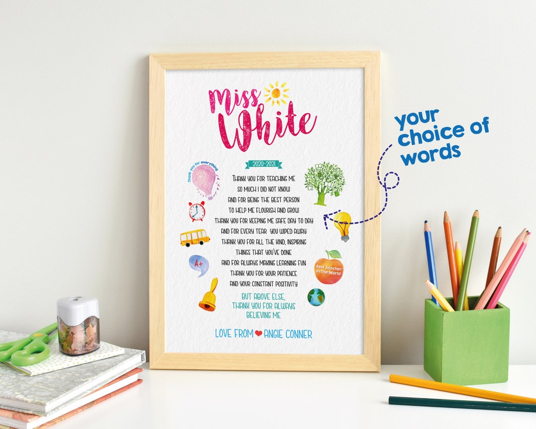 Try Before Buy Teacher Thank You Gifts Personalised Nursery TA Gifts ...