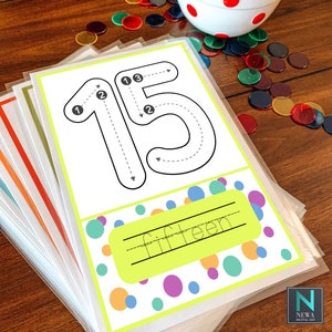 Personalised Tracing Number Handwriting 20 Editable Worksheets ...