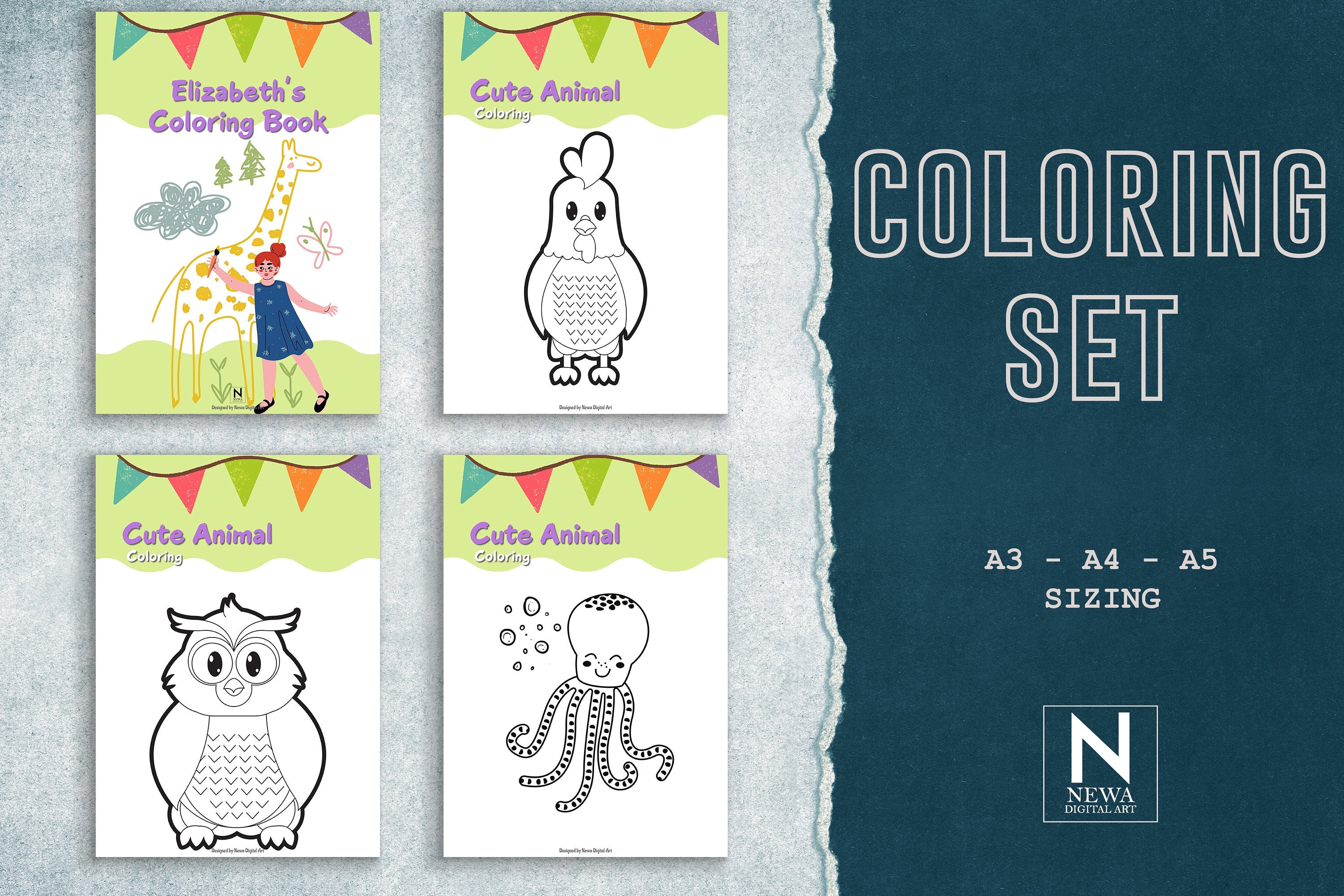 Printable Coloring Pages Digital Editable Personalised Colouring Sheet ...