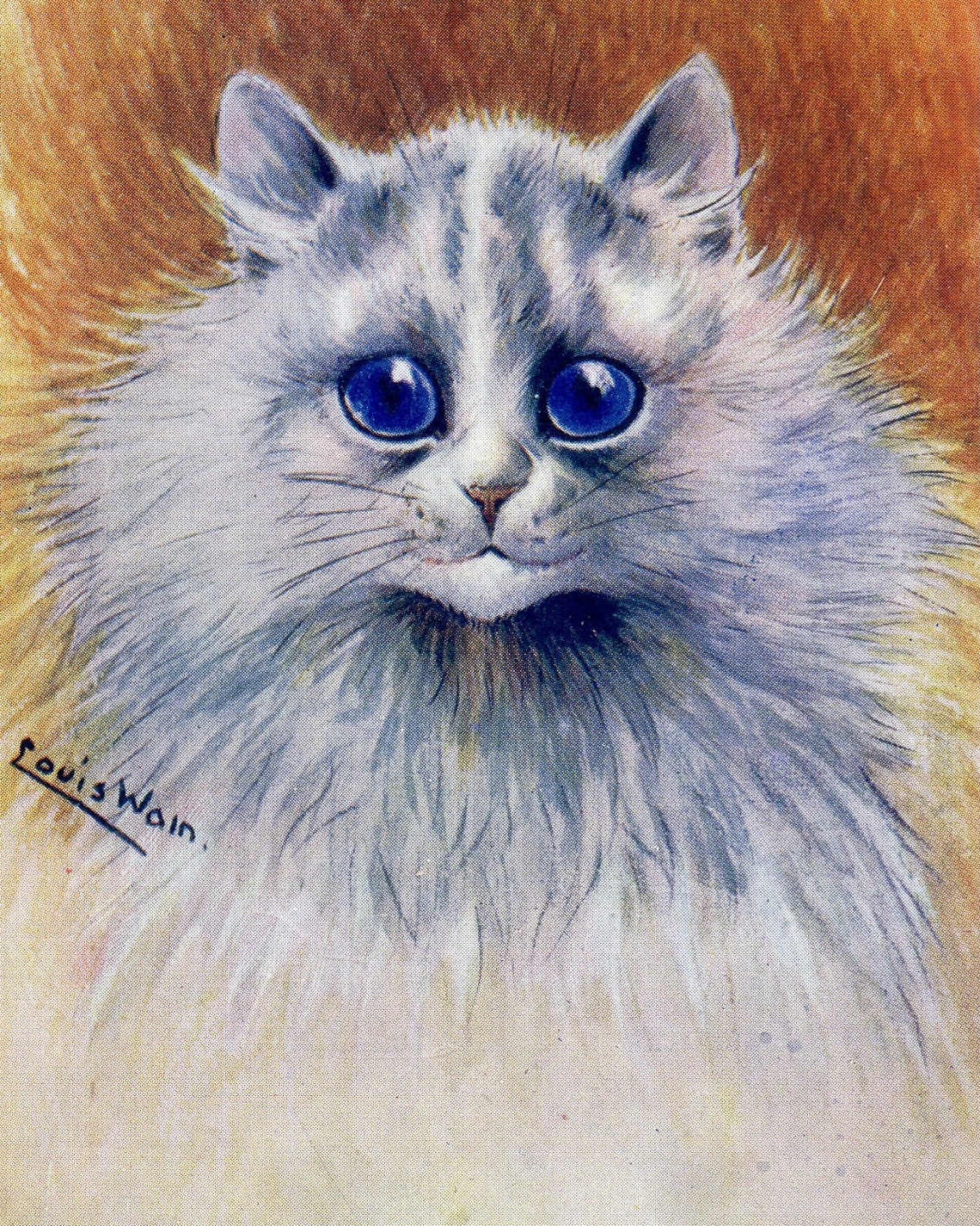 Louis Wain 8X10 Photo Picture Image British Artist Comic Kittens Feline ...
