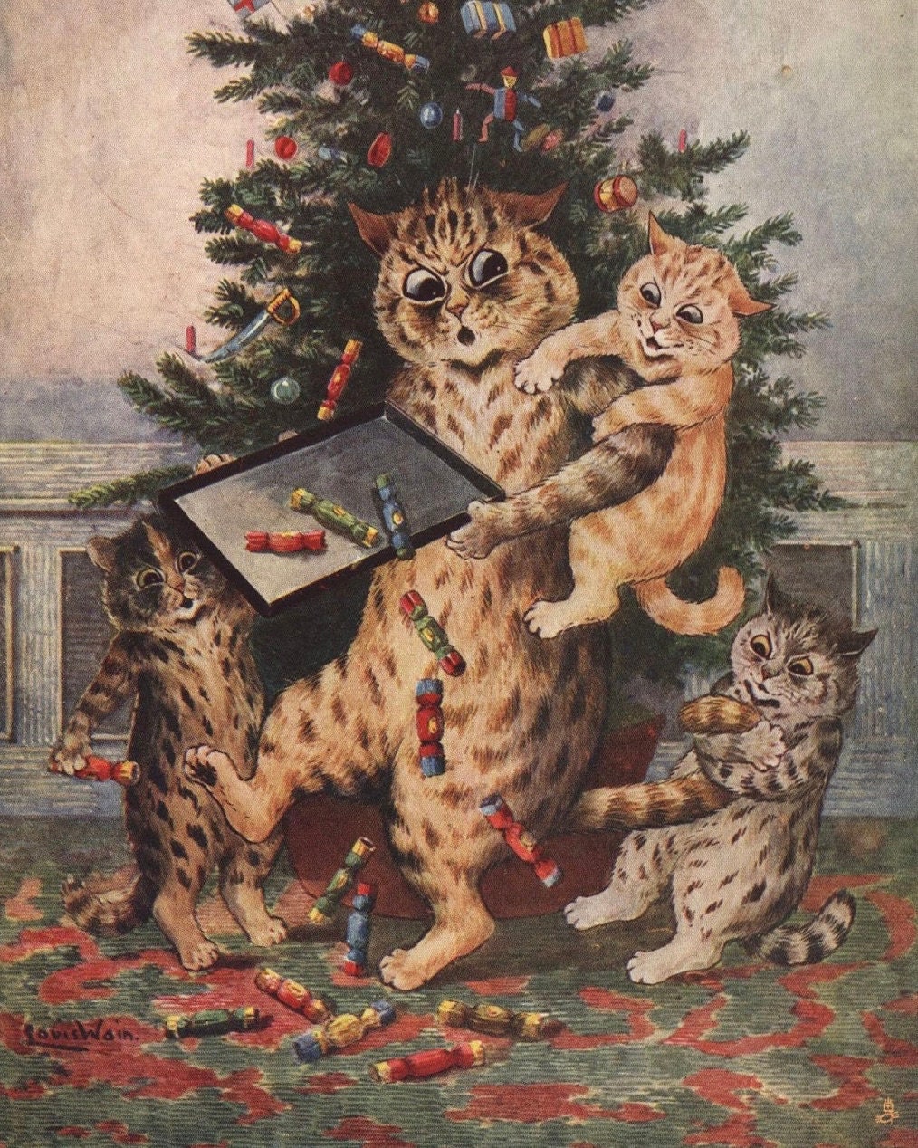 Louis Wain 8X10 Photo Picture Image British Artist Comic Kittens Feline ...