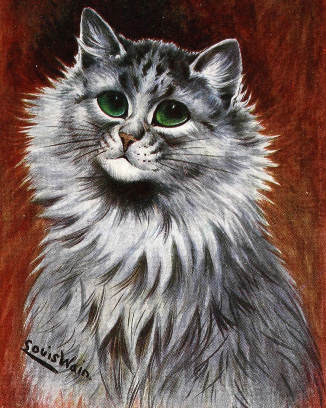 Louis Wain 8X10 Photo Picture Image British Artist Comic Kittens Feline ...