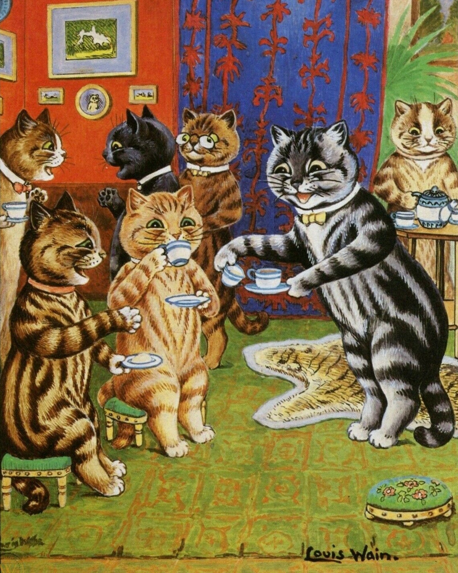 Louis Wain 8X10 Photo Picture Image British Artist Comic Kittens Feline ...