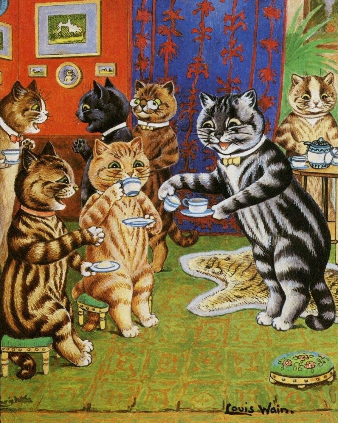 Louis Wain 8X10 Photo Picture Image British Artist Comic Kittens Feline ...