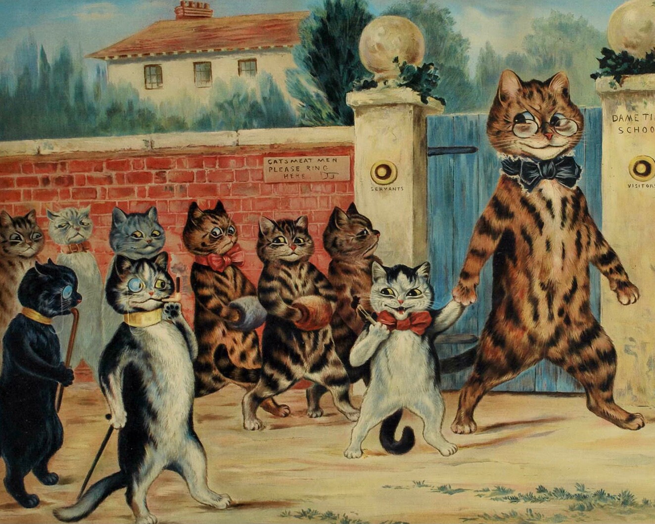 Louis Wain 8X10 Photo Picture Image British Artist Comic Kittens Feline ...