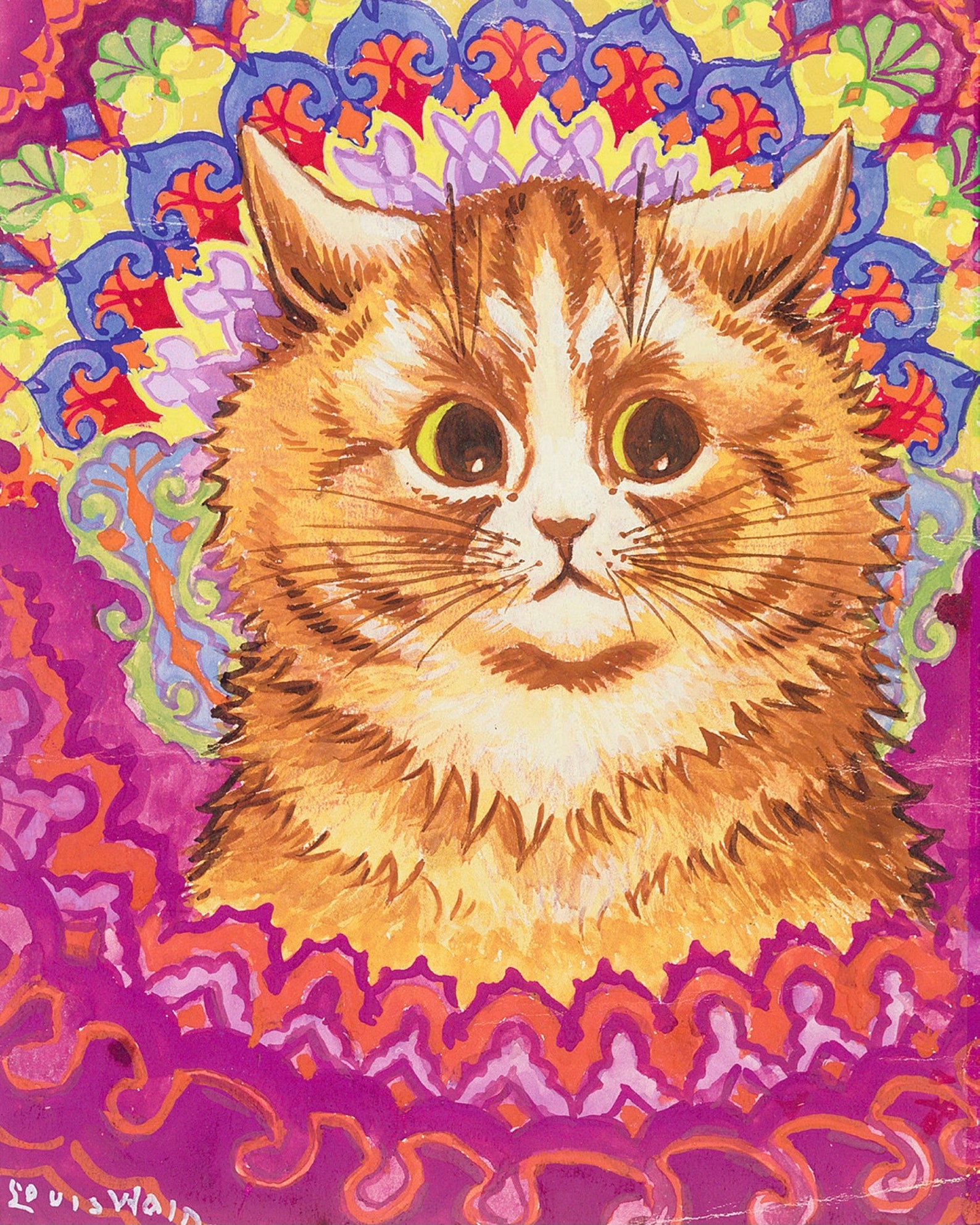 Louis Wain 8X10 Photo Picture Image British Artist Comic Kittens Feline ...