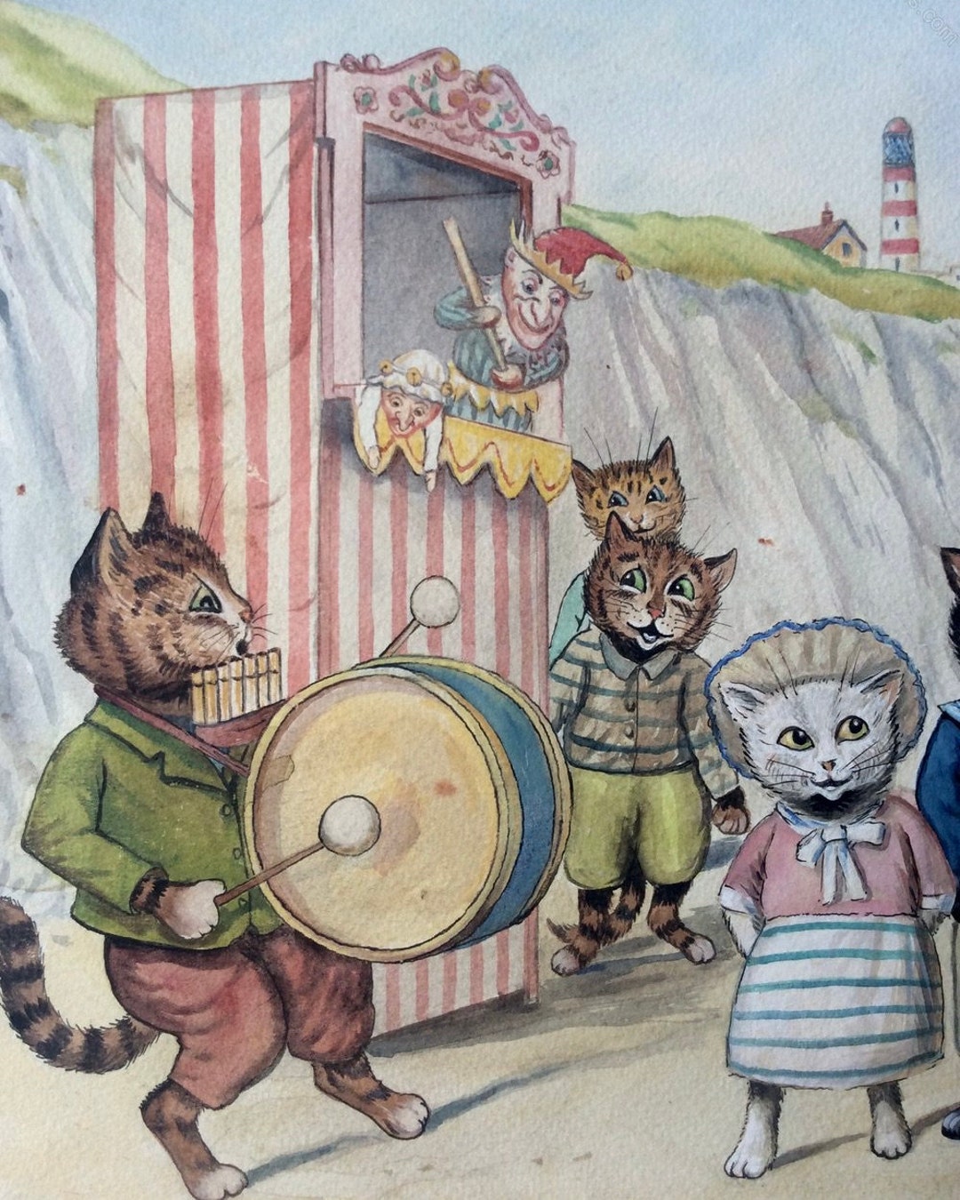 Louis Wain 8X10 Photo Picture Image British Artist Comic Kittens Feline ...